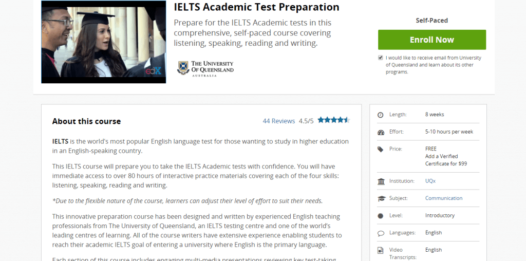 دورة في الاعداد لاختبار IELTS الأكاديمي | التعلم الحر - EDLibre